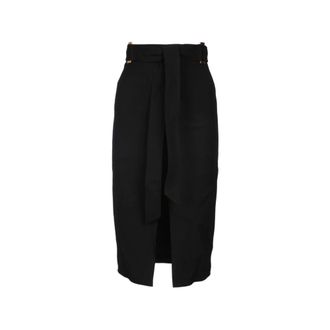 Elisabetta Franchi Belt-Detail Midi Skirt - - Skirts - Damen - Schwarzk - M