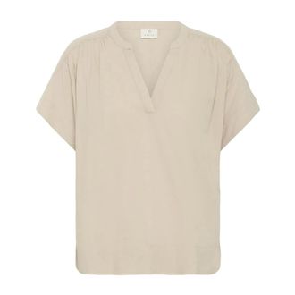 Kaffe KAmilia Wing SL Blouse - Femme - Blouses et Chemises - Gris - Taille: 38 FR