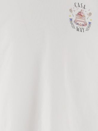 Casablanca Logo-Print Organic Cotton T-Shirt - White