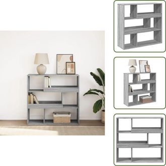 vidaXL The Living Store - vidaXL B&uuml;cherregal/Raumteiler Grau Sonoma 100x33x94,5 cm