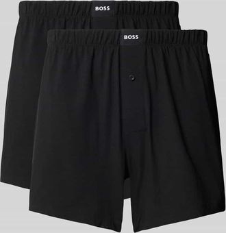 HUGO BOSS Regular Fit Boxershorts aus Baumwoll-Mix im 2er-Pack