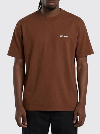 Dickies T-shirt &agrave; col rond en coton avec manches courtes et logo contrastant sur la poitrine