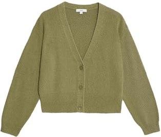 Marks and Spencer Cardigan &agrave; col en V Coupe d&eacute;contract&eacute;e en Coton textur&eacute; Femmes L