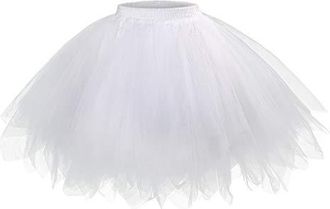 Generic Tutu Adulte Grande Taille- Déguisement Carnaval Sexy,Jupe Plissée Femme Taille élastique Courte Couleur Bonbon Princesse Bouffants Ourlet Irrégulier T