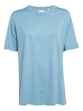 Burberry t-shirt &agrave; logo brod&eacute; - Bleu