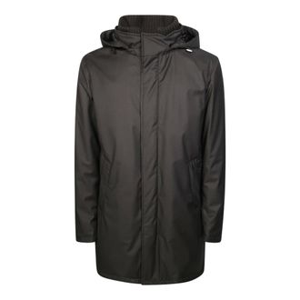 Herno Giaccone Collo in Maglia Lana Tecnica - Homme - Manteaux - Brun - Taille: M
