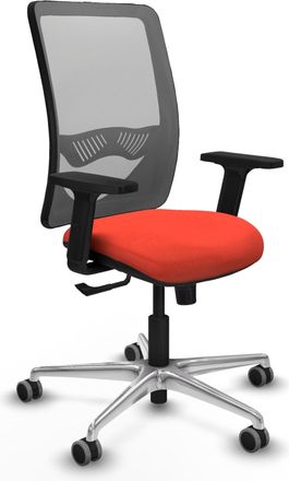 Piqueras y Crespo Zulema verstellbarer Computerstuhl mit 2D-Armen, h&ouml;henverstellbare Lendenwirbelst&uuml;tze, ausgestattet mit 3 Positionen und Schneideschaum, Grau/Dunkelor