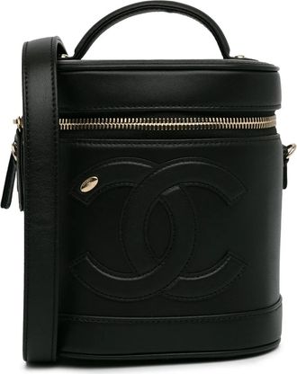 Chanel Hobo Bags - CC Lambskin Vanity Case - Gr. unisize - in Schwarz - f&uuml;r Damen