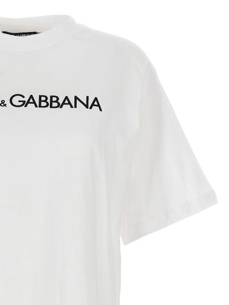 Dolce & Gabbana Logo-Print Cotton T-Shirt - White
