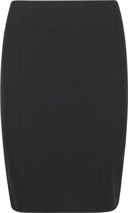 Dondup Femme, Jupes, Noir, Taille: 38 FR Jupe Midi en Tissu Uni Bi-extensible