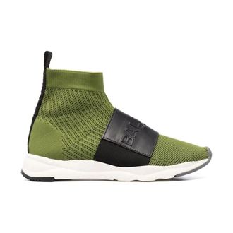 Balmain Homme, Chaussures, Vert, Taille: 45 EU Vert &Eacute;l&eacute;gant Ferm&eacute; Plat Baskets