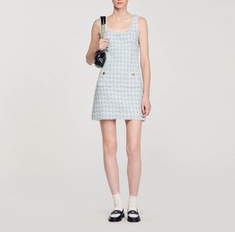 Sandro Kurzes Tweedkleid