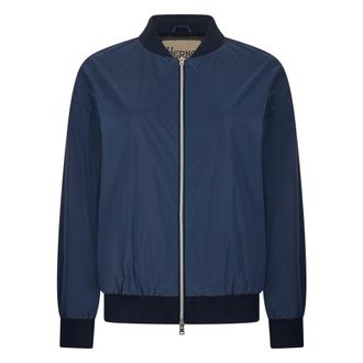 Herno Femme, Vestes, Bleu, Taille: 38 FR Bomber Jacket