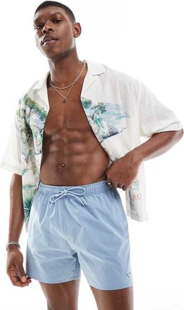 Emporio Armani Badeshorts in Hellblau mit Logo