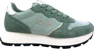 Sun 68 Femme, Chaussures, Vert, Taille: 38 EU Ally Glitter Textile Baskets