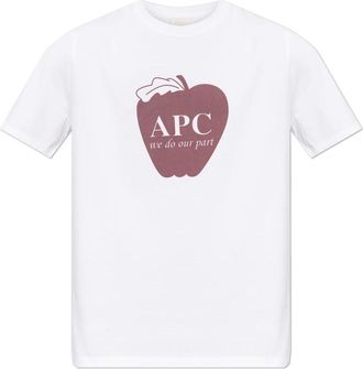 A.P.C. A.p.c., Homme, Tops, Blanc, Taille: M Pomme Tee