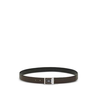 Ferragamo Reversibler G&uuml;rtel mit geometrischer Schnalle - - Accessories - Herren - Braun - 105 CM