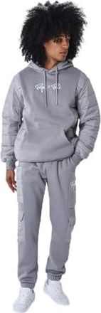 Project X Paris Bas de jogging &agrave; empi&egrave;cement bimati&egrave;re Gris clair XL