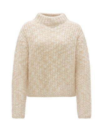 OPUS Damen Pullover | Strickpullover PERKE Loose in M&eacute;lange Optik Macadamia, 40