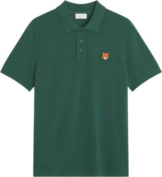 Maison Kitsun&eacute; Homme, Tops, Vert, Taille: L Polo