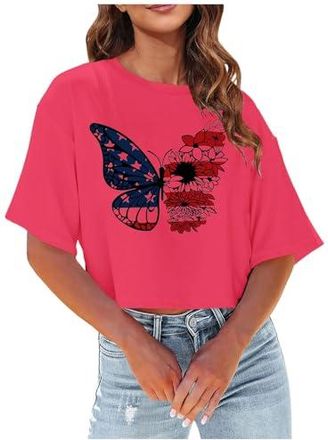 Generic Hauts courts d&eacute;contract&eacute;s pour femmes 2025 graphique, entra&icirc;nement, coupe ample, manches courtes, tendance, demi-chemises d&eacute;t&eacute; tendance, t-shirts de s