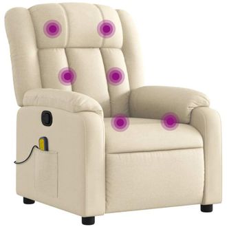 vidaXL Massagesessel Creme Stoff Vidaxl