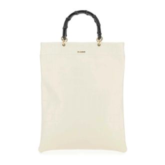 Jil Sander Elfenbeinfarbene Ledertasche - - Bags - Damen - Beige - ONE SIZE
