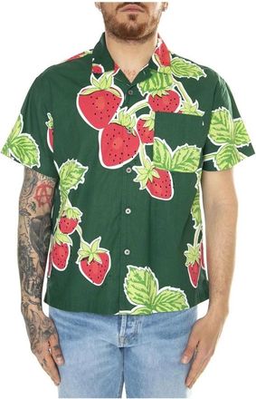 Obey Homme, Chemises, Multicolore, Taille: S Camicia Maniche Corte