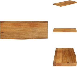 vidaXL Dessus de table à bord vivant 90x30x2,5 cm bois massif manguier - Dessus De Table - Table Basse - Bois Massif - Manguier - Design Rustique