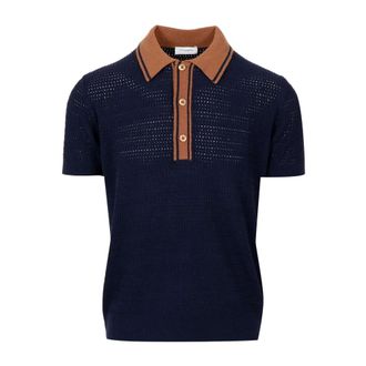 Paolo Pecora Homme, Pulls, Bleu, Taille: S Silk Polo