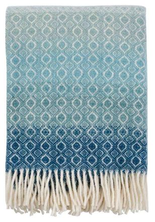 Klippan Havanna Wolldecke 130x200 cm grau, gr&uuml;n, t&uuml;rkis, blau