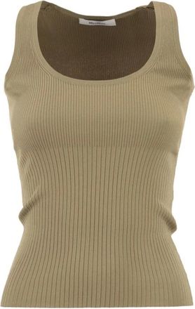 Max Mara Femme, Tops, Vert, Taille: 42 FR Mxmghiro Ribbed Tank Top