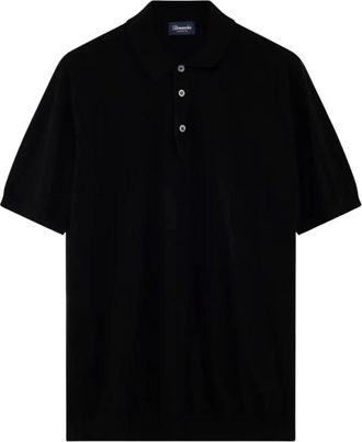 Drumohr Homme, Tops, Noir, Taille: 2XL Polo MM Rasato