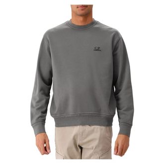 C.P. Company Crew Neck Logo Pullover - - Sweatshirts & Hoodies - Herren - Grau - M