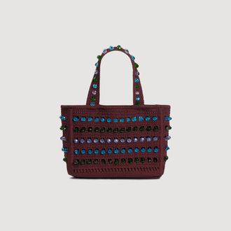 Sandro H&auml;keltasche mit Perlen