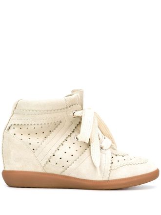 Isabel Marant baskets compens&eacute;es Bobby - Tons neutres