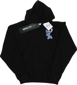 Disney Lilo And Stitch Stitch Backside Breast Print Kapuzenpullover f&uuml;r Herren (Schwarz)