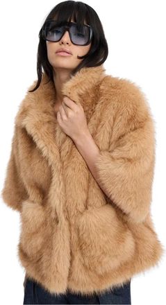 Munthe Femme, Vestes, Brun, Taille: 38 FR Lestine Faux Fur Jacket