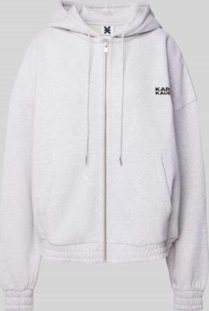 Karo Kauer Oversized Sweatjacke mit Label-Stitching