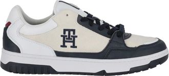 Tommy Hilfiger Homme, Chaussures, Blanc, Taille: 46 EU Street Suede Mix Baskets