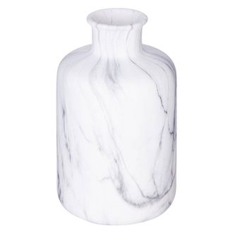Atmosphera Atmosphera - Vase - Marmor - weiß - H17-5 cm - Weiß