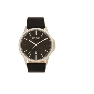 Kazar Zeitlose Uhr mit schwarzem Lederarmband - - Accessories - Herren - Schwarzk - ONE SIZE