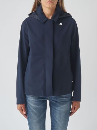 K-Way Wasserdichte Nylonjacke Bleizou mit Kapuze und Kontrastlogo
