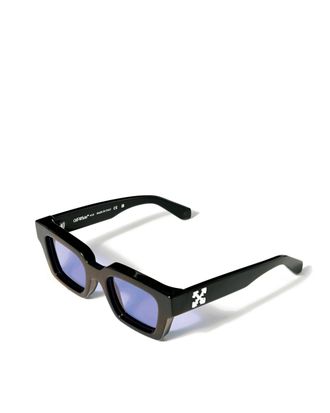Off-white Unisex Sunglasses Virgil M Shiny Black Acetate