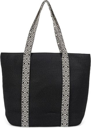 styleBREAKER Strandtasche Papierstroh Strandtasche Azteken Muster
