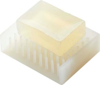 Yamazaki Tableware Selbstentleerende Seifenschale Seifenablage, Silikon, Wei&szlig;, One Size