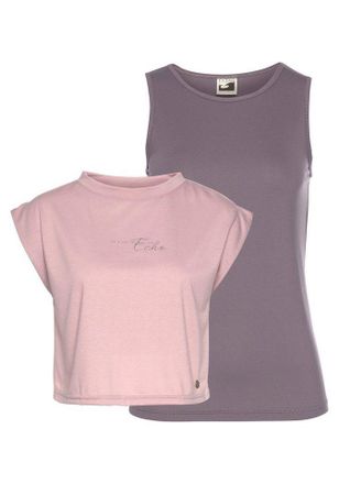 Ocean Sportswear Yoga & Relax Shirt Soulwear - 2-tlg. Yoga Shirt & Top (Set) Kurzarm, sportlicher Stil, mit Print, Rundhalsausschnitt