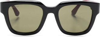Gucci Sonnenbrille mit Oversized-Gestell - Schwarz