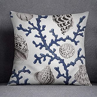 Bonamaison Le Jardin du Lin Kissenhüllen, Cotton, Mehrfarbig, 45x45