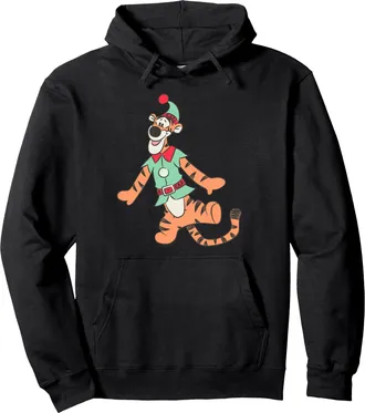 Disney Tigger Christmas Elf Winnie the Pooh Holiday Pullover Hoodie